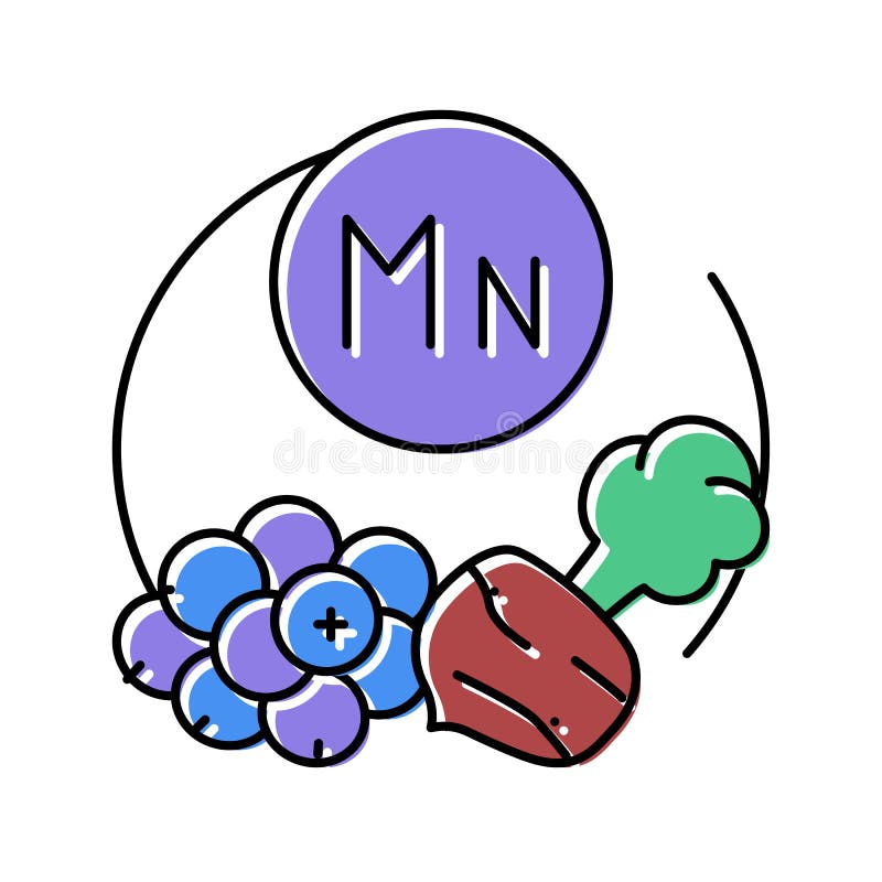Mn Vitamin Color Icon Vector Illustration Stock Vector - Illustration ... Mn Vitamin Color Icon Vector Illustration Stock Vector - Illustration ...