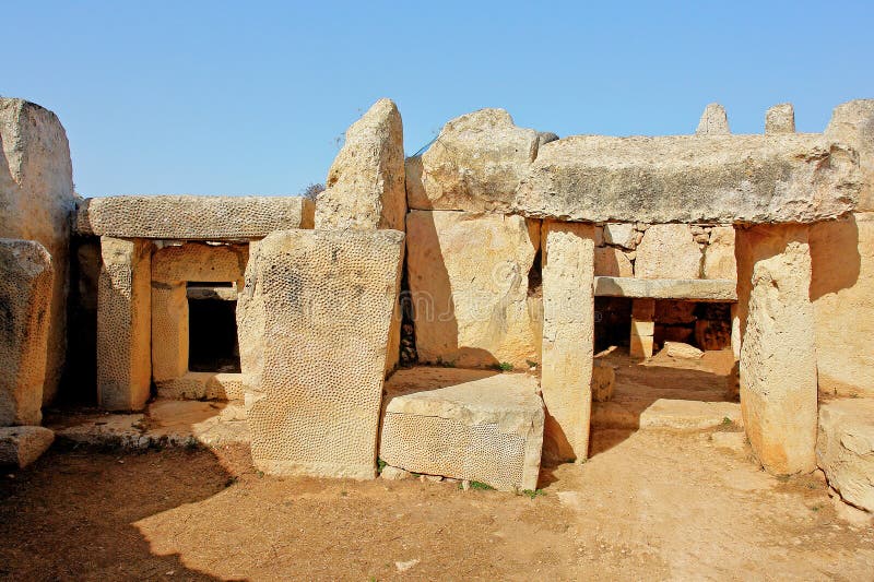 Mnajdra - Megalithic Temple Complex Stock Photo - Image of temple ...