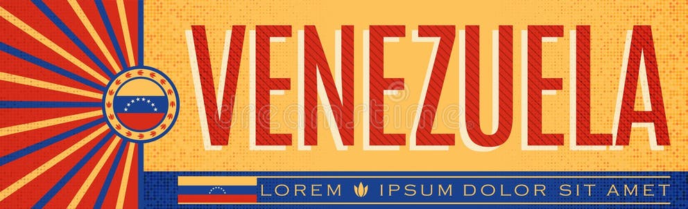 Venezuela Patriotic Banner Design, Typographic Vector Illustration ...