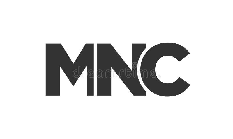 MNC Logo Design Template with Strong and Modern Bold Text. Initial ...