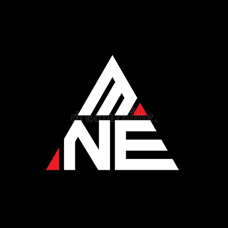 MNE Triangle Letter Logo Design with Triangle Shape. MNE Triangle Logo ...