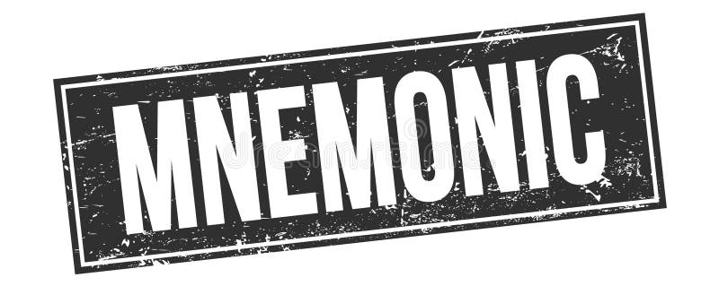 MNEMONIC Text on Black Grungy Rectangle Stamp Stock Illustration ...