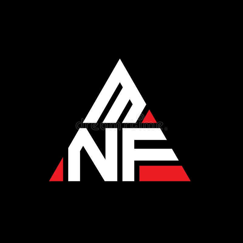 MNF Triangle Letter Logo Design with Triangle Shape. MNF Triangle Logo ...