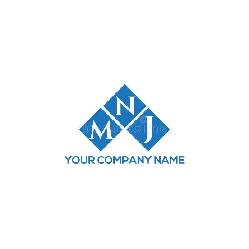 MNJ Letter Logo Design on WHITE Background. MNJ Creative Initials ...