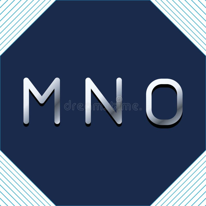 MNO metallic font stock vector. Illustration of sign - 147241434