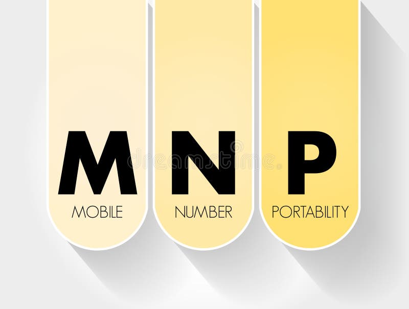 MNP - Mobile Number Portability Acronym, Technology Concept Background ...