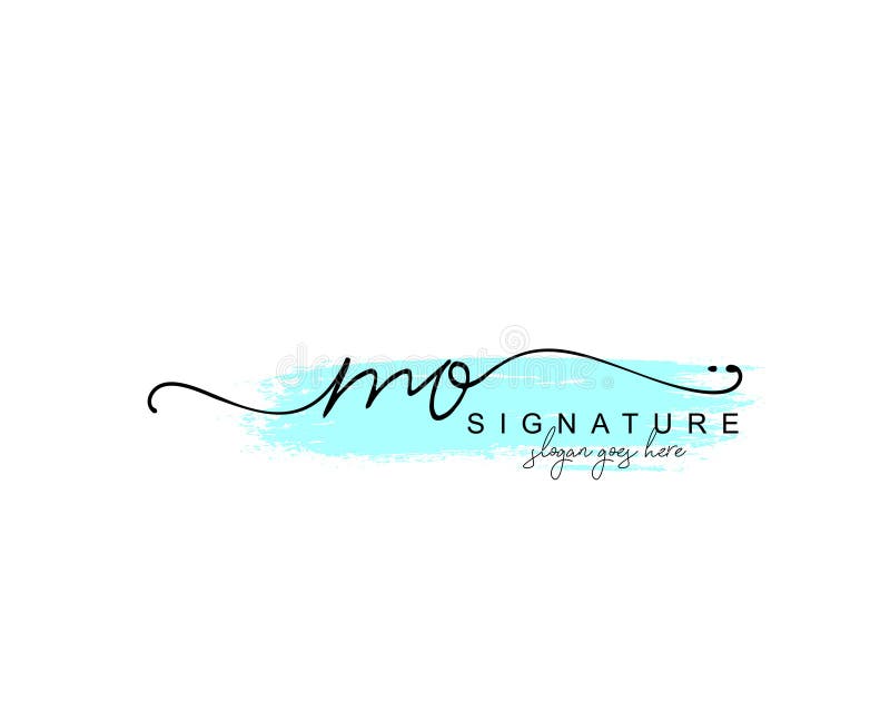 Initial MO Signature Logo Template Vector Stock Vector - Illustration ...
