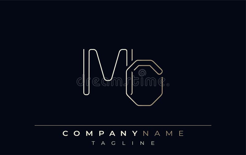 MO Abstract Line Style Logo Stock Vector - Illustration of graphic ...