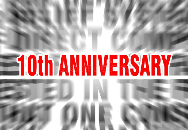 10mo aniversario ilustración del vector. Ilustración de vector - 147625844