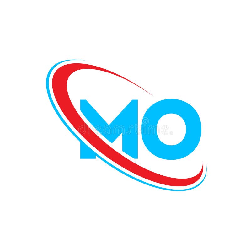MO M O Letter Logo Design. Initial Letter MO Linked Circle Upercase ...