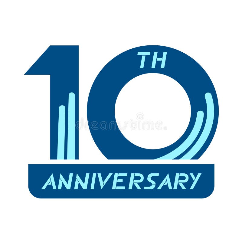 10mo Diseño Del Ejemplo De La Cinta Del Aniversario Stock de ...