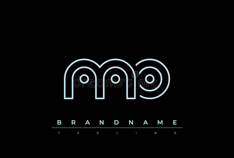 MO Technology Letter Logo Template Stock Vector - Illustration of shape ...