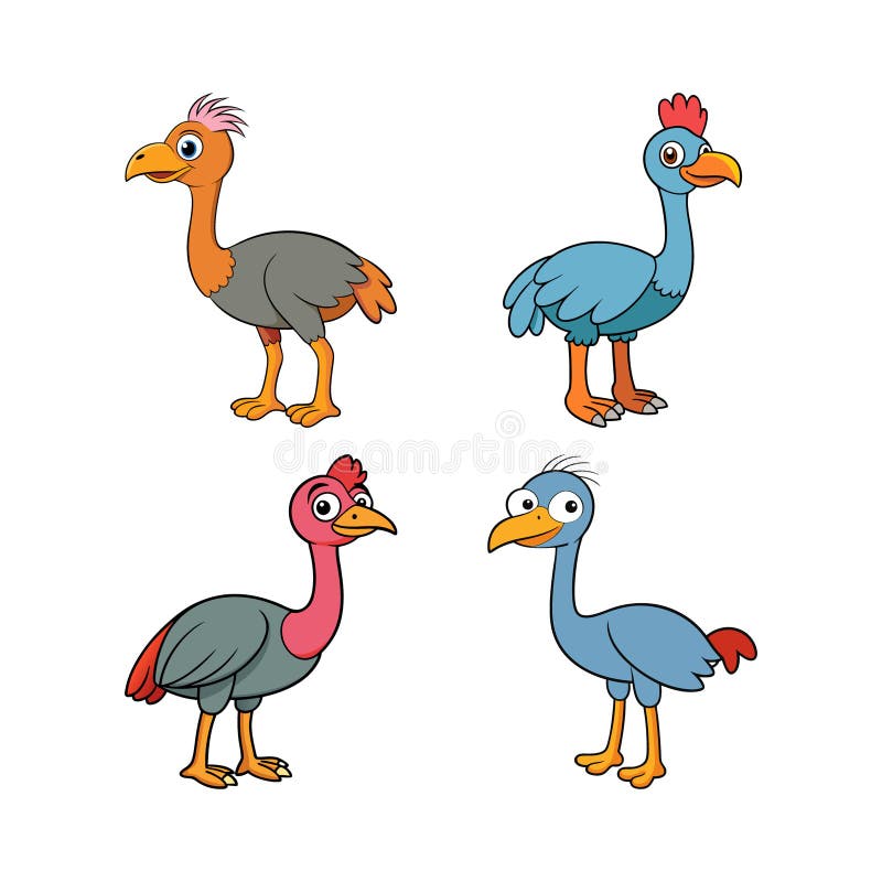 Moa Coloring Page for Kids stock vector. Illustration of clipart ...