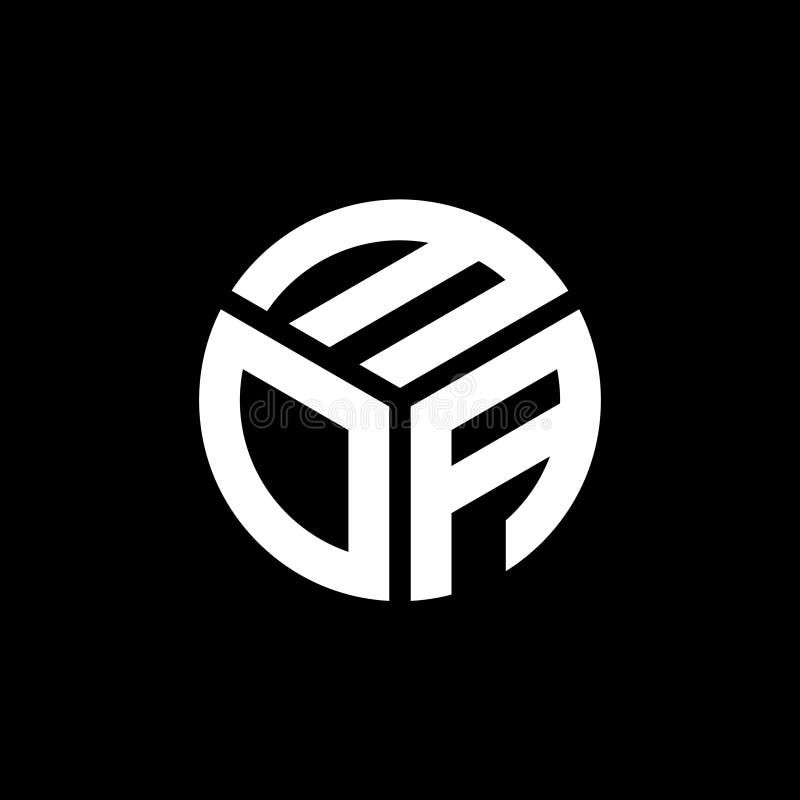 MOA Letter Logo Design on Black Background. MOA Creative Initials ...
