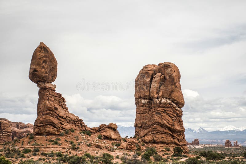 Moab Utah Arches National Parc Balanced Rock 2 Stock Image - Image of ...