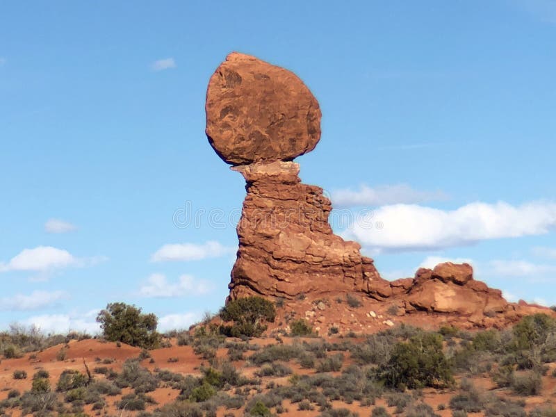 Balancing Rock at Arches National Park Stock Image - Image of arches ...