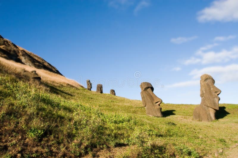 Moai stock image. Image of view, stone, nature, island - 5880393