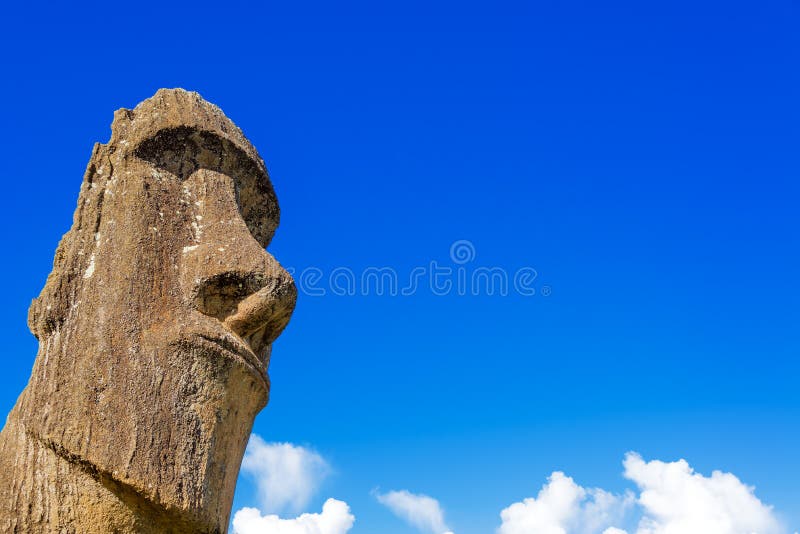 Moai and Blue Sky stock photo. Image of religion, island - 41396818