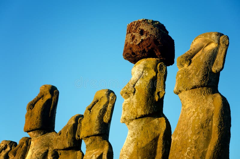 Moai Closeup View stock photo. Image of park, easter - 82303966