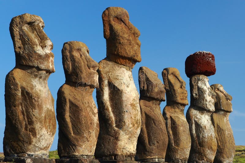 Moai on Easter Island stock image. Image of moai, traditional - 9856897