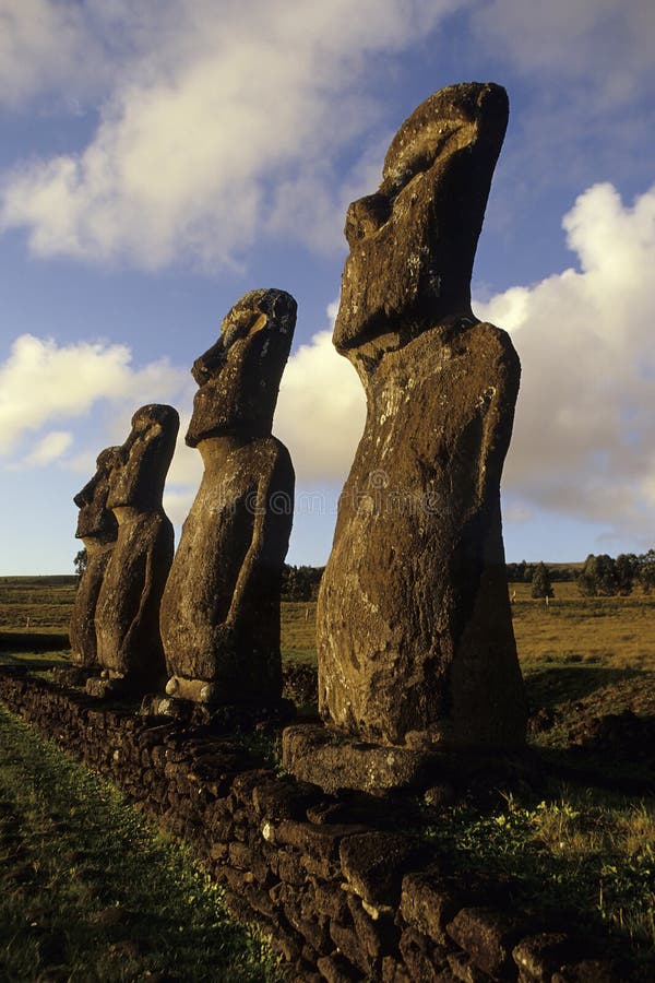 Moai- Easter Island, Chile stock photo. Image of history - 12326584
