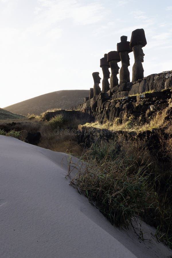 Moai- Easter Island, Chile stock photo. Image of archaeology - 12326684