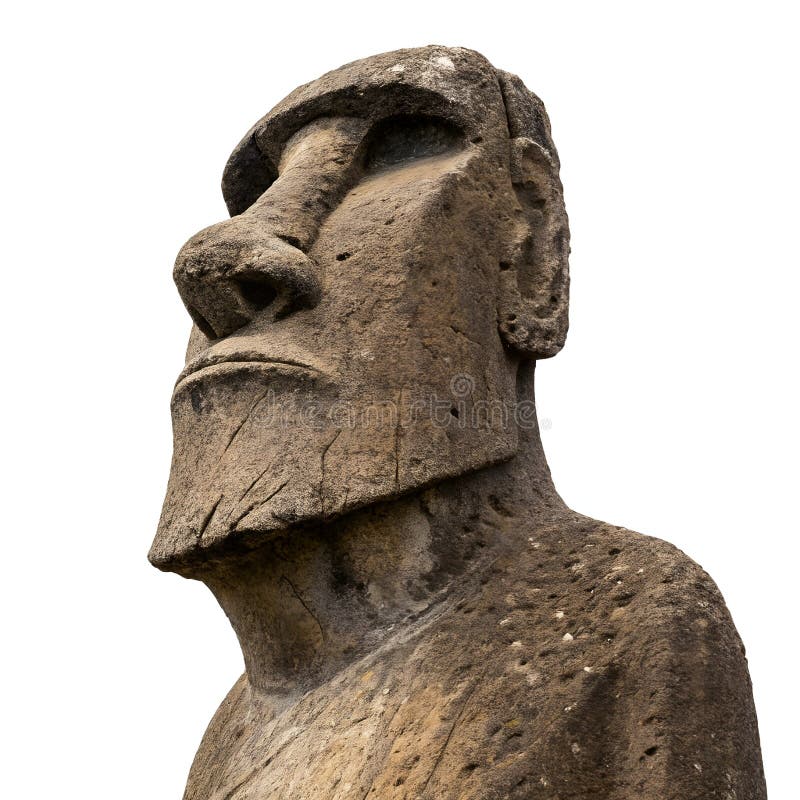 Moai Easter Island Icon Isolated on White Background Stock Illustration ...