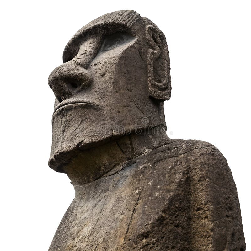 Moai Easter Island Icon Isolated on White Background Stock Illustration ...