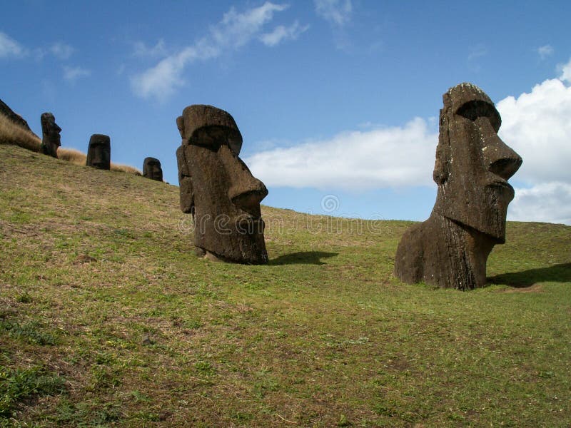 Moai Group stock photo. Image of easter, botanical, plants - 47962626