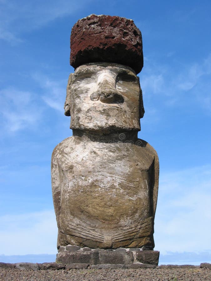 Moai in Hangaroa stock image. Image of archaeologist, ancient - 3475221