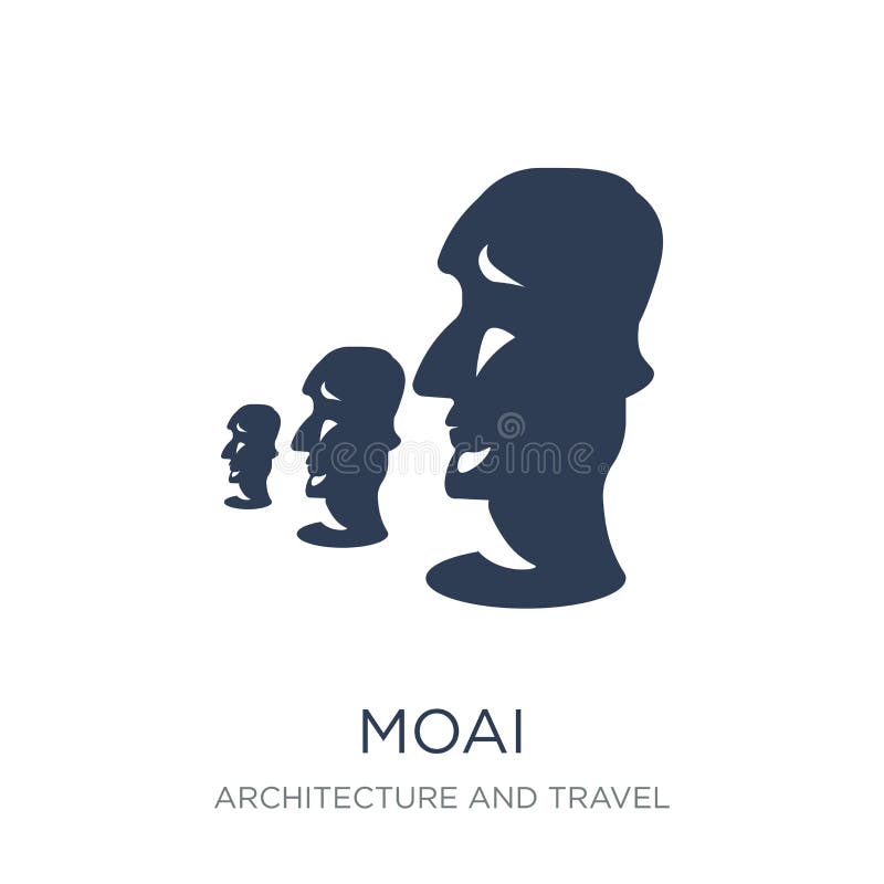 Moai Icon Vector Sign and Symbol Isolated on White Background, Moai ...
