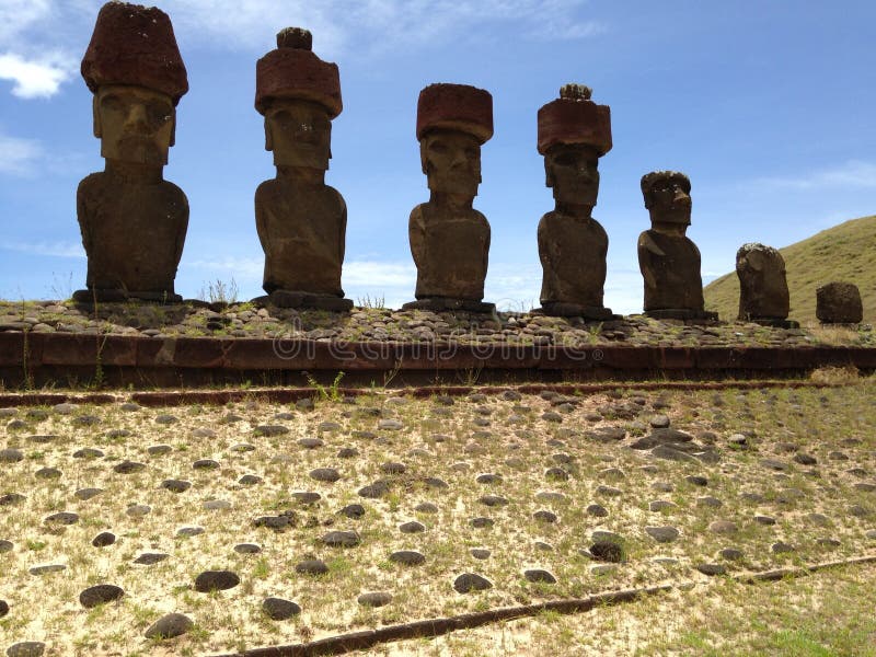 Moai stock image. Image of easter, ocean, island, monolithic - 124944875