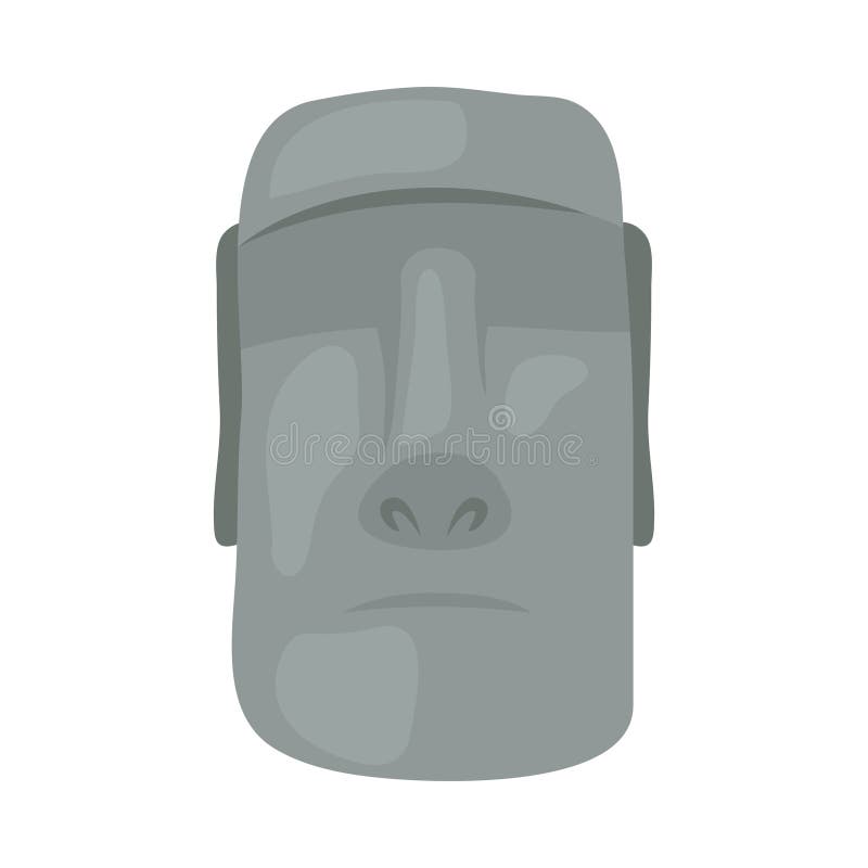 Moai Statue from Easter Island Stock Vector - Illustration of design ...