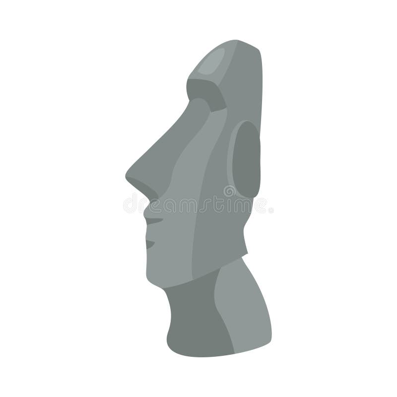 Moai statue illustration stock illustration. Illustration of island ...