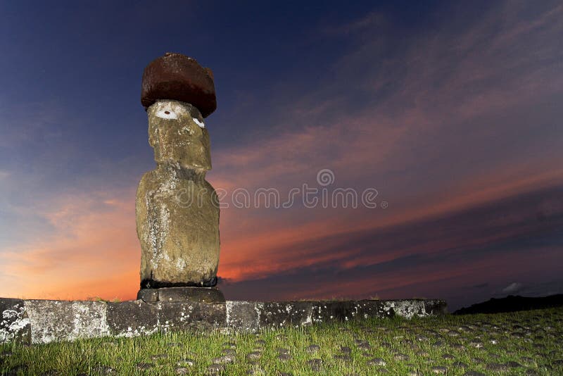 Moai on Easter Island stock image. Image of moai, traditional - 9856897