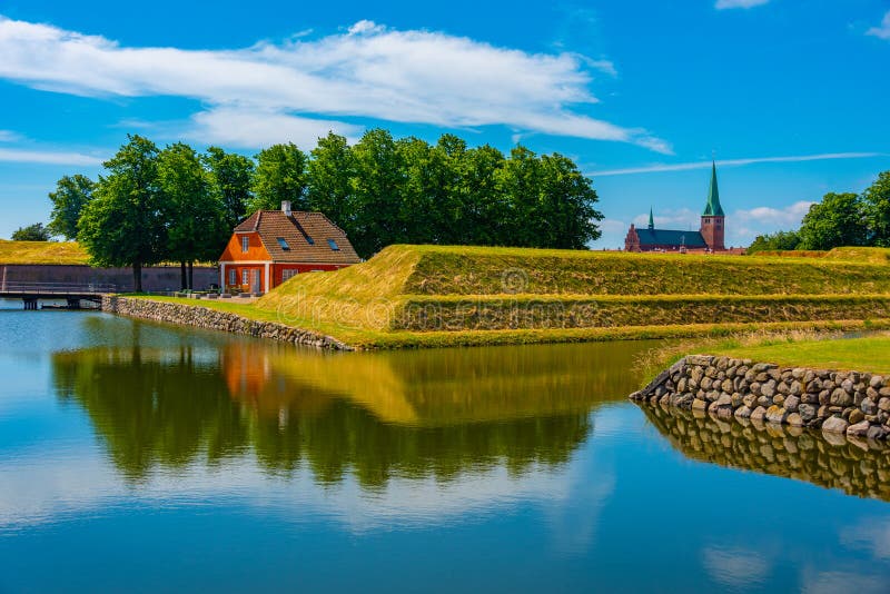 Moat of the Kronborg Castle at Helsingor, Denmark Stock Photo - Image ...