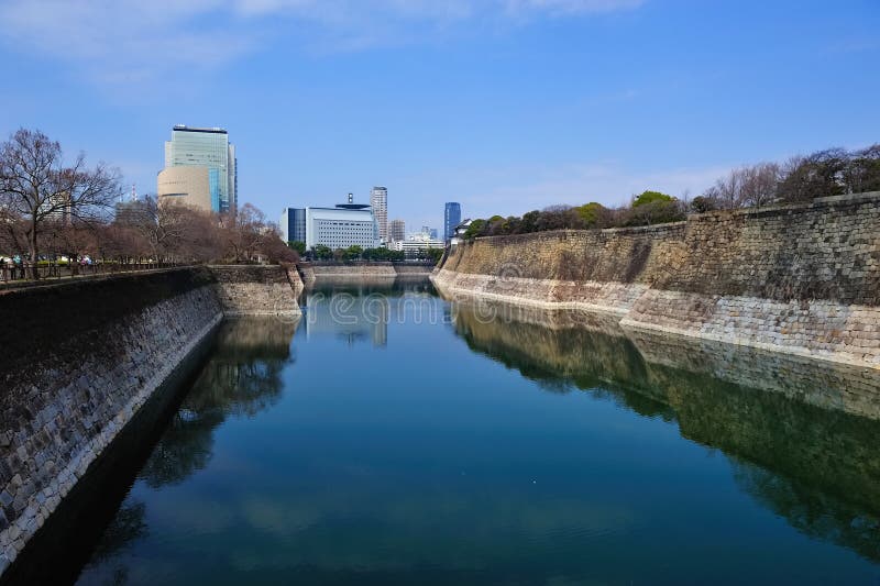 Moat of Osaka Castle in Japan Stock Photo - Image of outdoor, structure ...