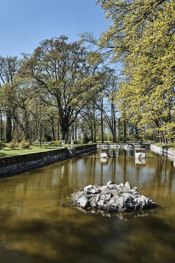 Moat and Park Around the Castle Stock Photo - Image of architecture ...