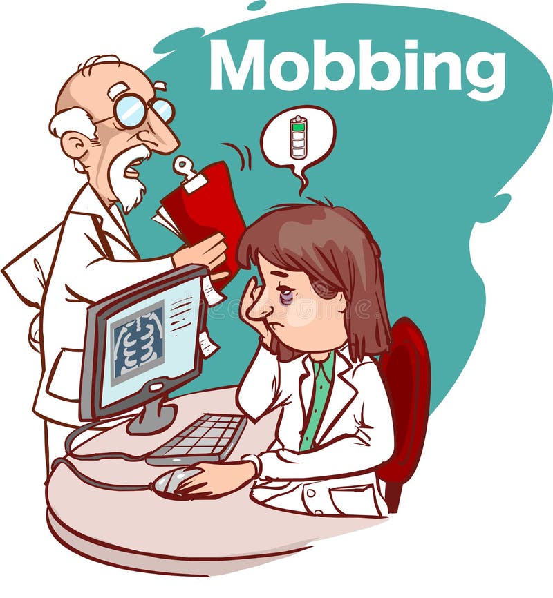 Vector Illustration of a Mobbing in the Health Sector Stock Vector ...