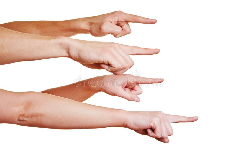 Bullying with Mocking Fingers Stock Image - Image of index, people ...