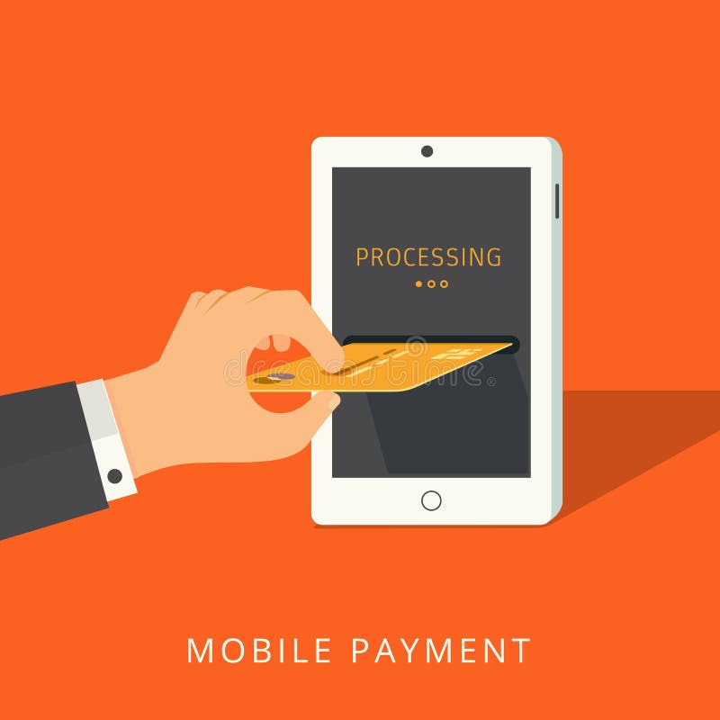 Mobiele Betaling vector illustratie. Illustration of toegang - 57778896