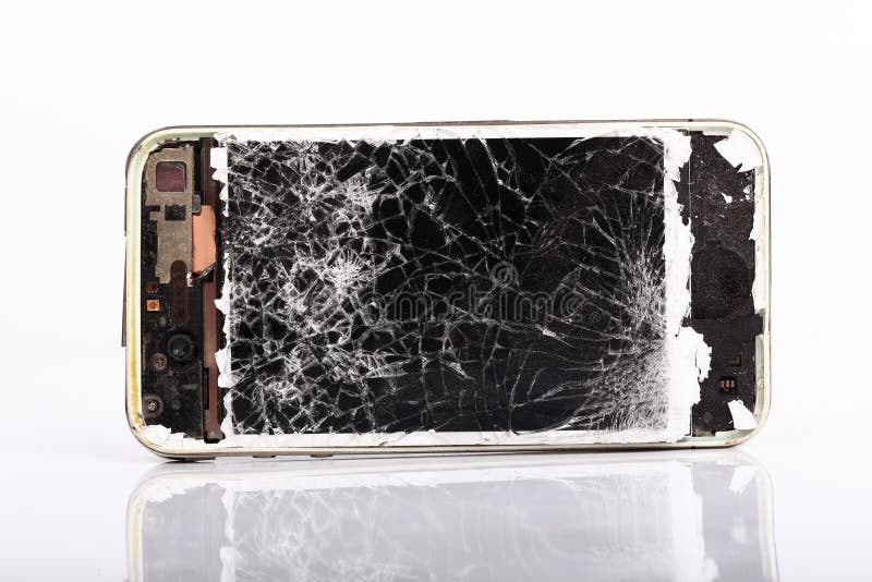 Mobiele gebroken telefoon stock afbeelding. Image of slecht - 43995417