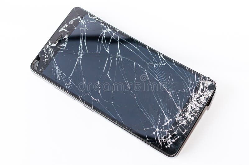 Mobiele Telefoon Met Gebroken Scherm Stock Afbeelding - Image of ...
