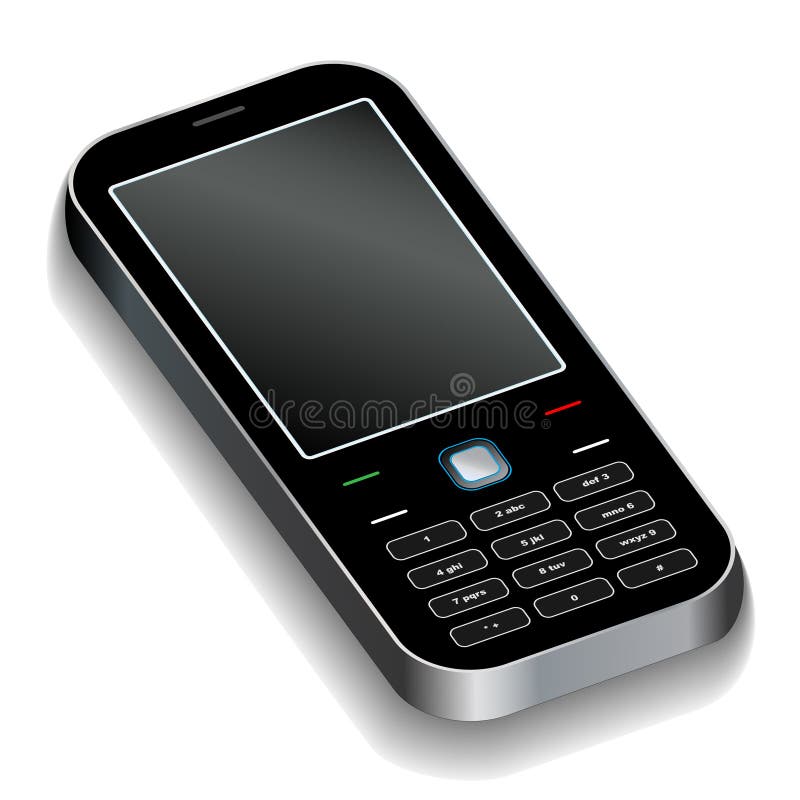 Mobiele Telefoon. Vector Illustratie Vector Illustratie - Illustration ...