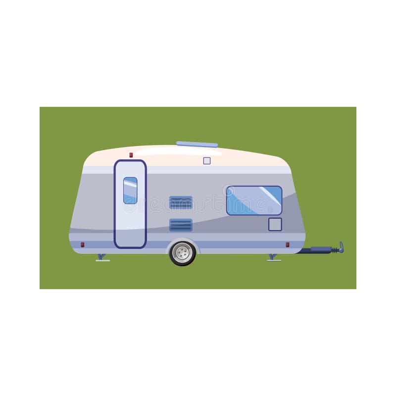 Mobile Home Truck Cartoon Icon Stock Vector - Illustration of motorhome ...
