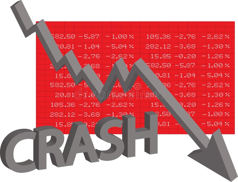 Stock Market Crash stock vector. Illustration of finances - 127613194