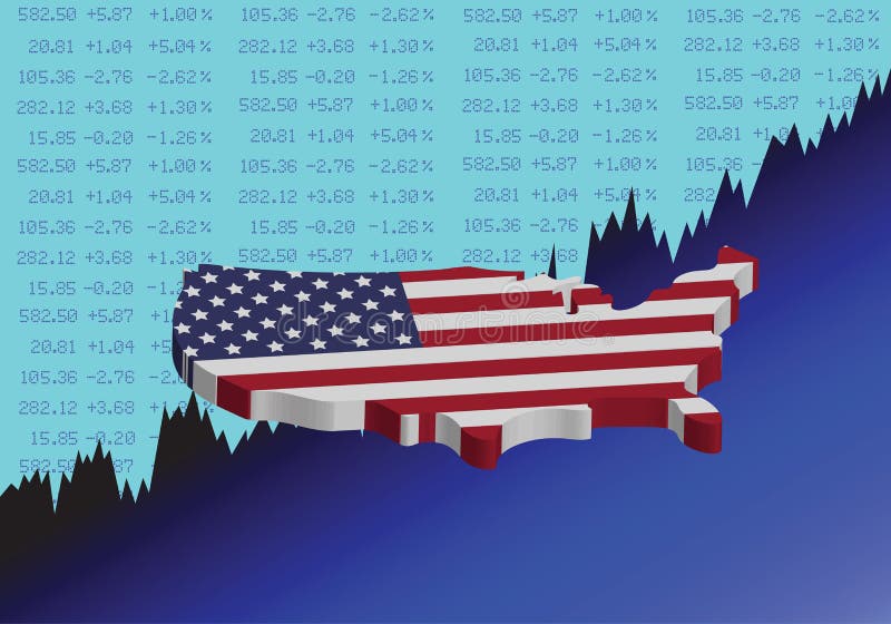 The American Stock Market is Rising Stock Vector - Illustration of ...