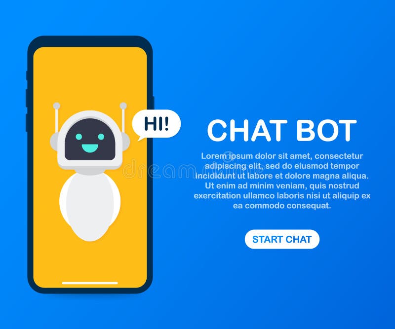 Chatbot Banner Concept. Horizontal Business Banner Template with ...