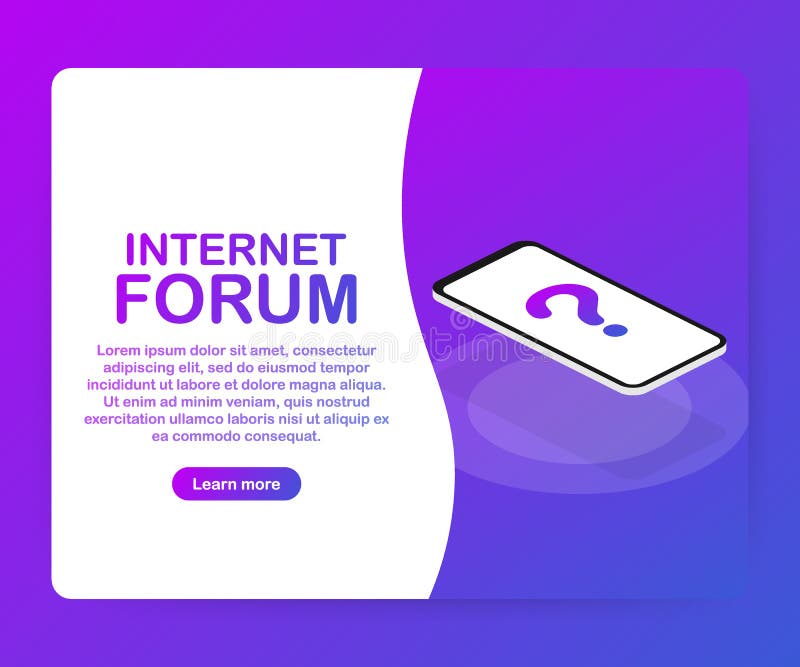 Internet Forum, Communicating People, Society Isometric Concept. Vector ...