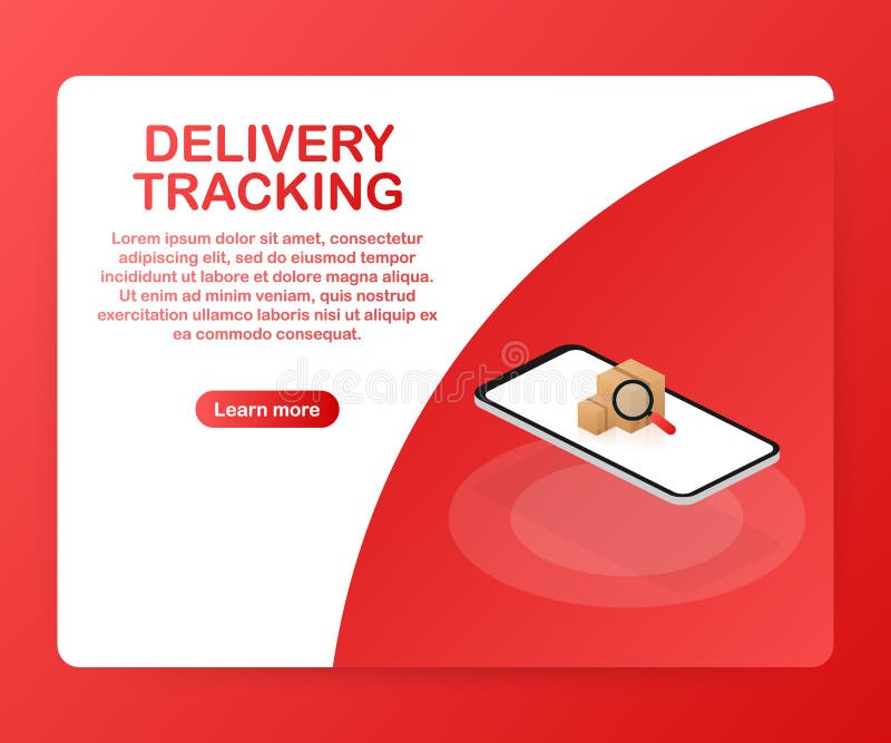Parcel Tracking Website on Smartphone Screen. Online Package Tracking ...